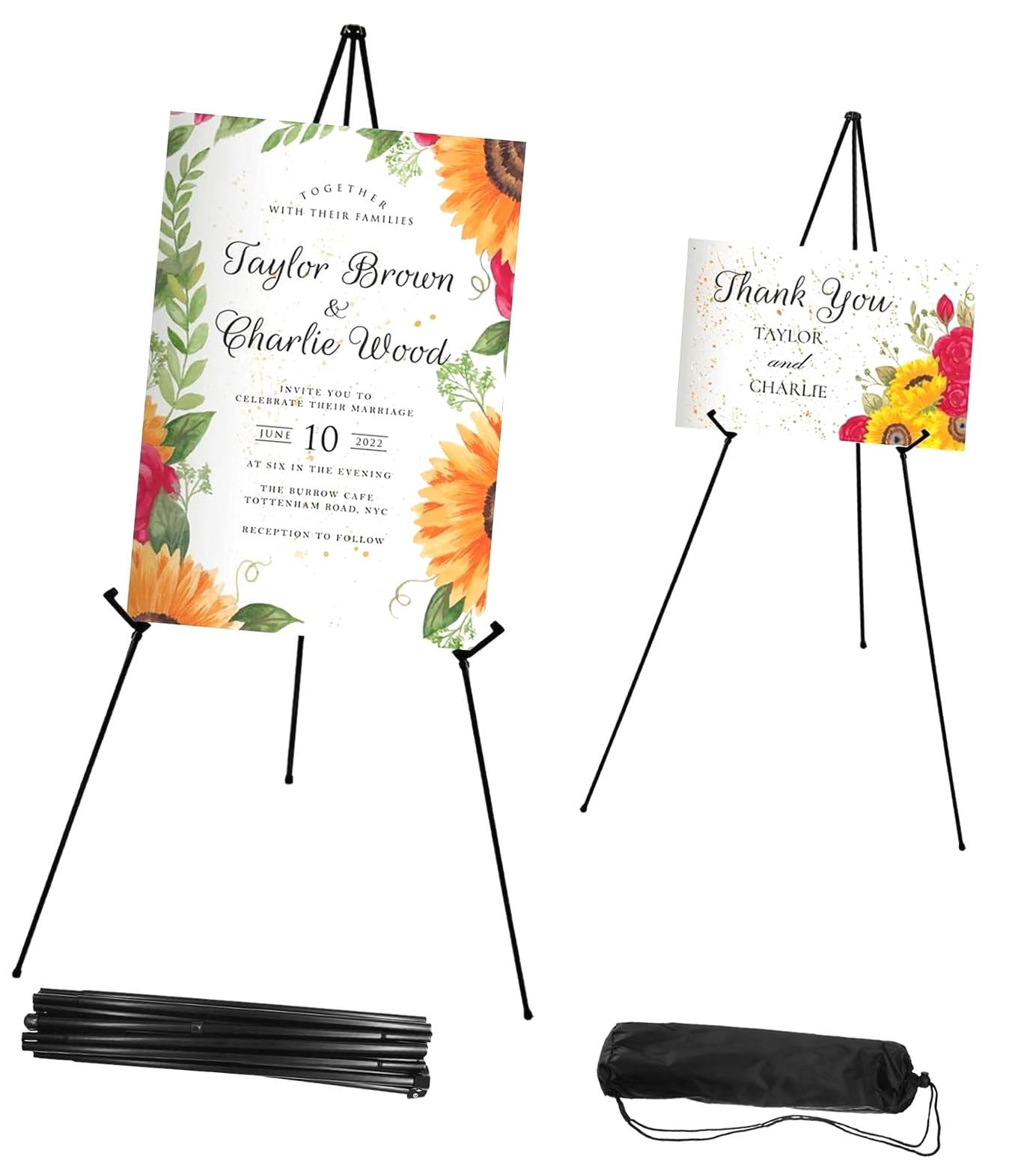 Bybiment Easel Stand for Sign 65 Inches, Portable Adjustable Poster ...