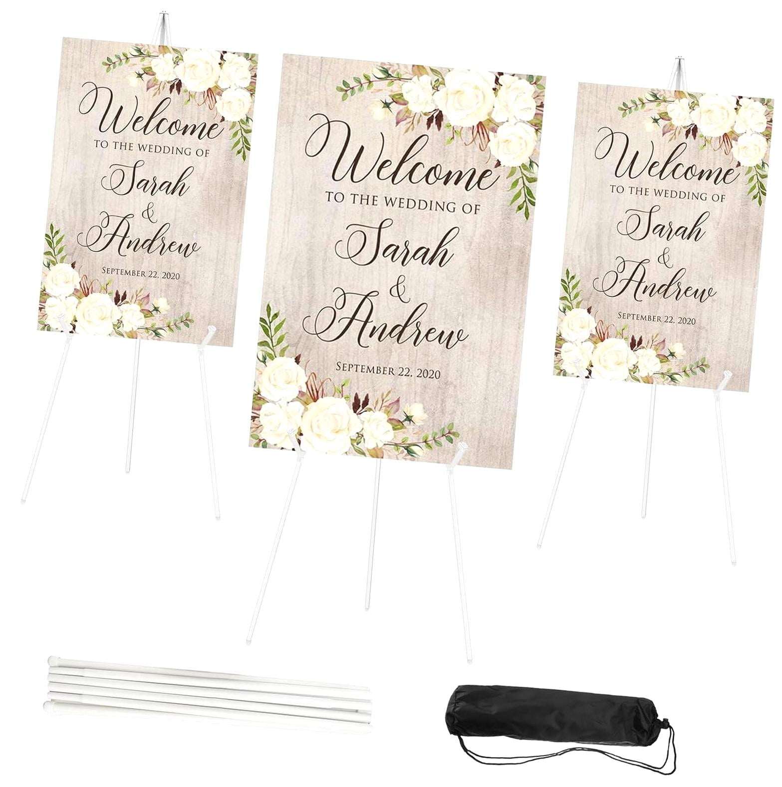 Bybiment Easel Stand for Signage, 66 Inches, Adjustable and Lightweight ...