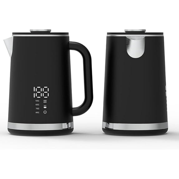 Bybiment Electric Kettle, 1.6L Double Wall Steel Touch, Water Boiler ...