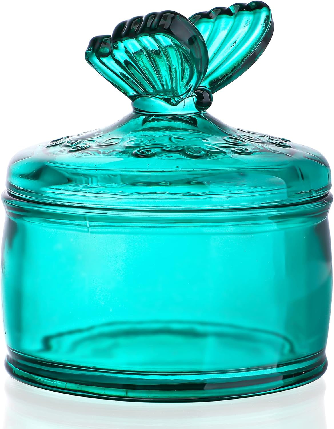 Bybiment Embossed Jar with Lid, Candy Dish, Candy Jars Jewelry Box for ...