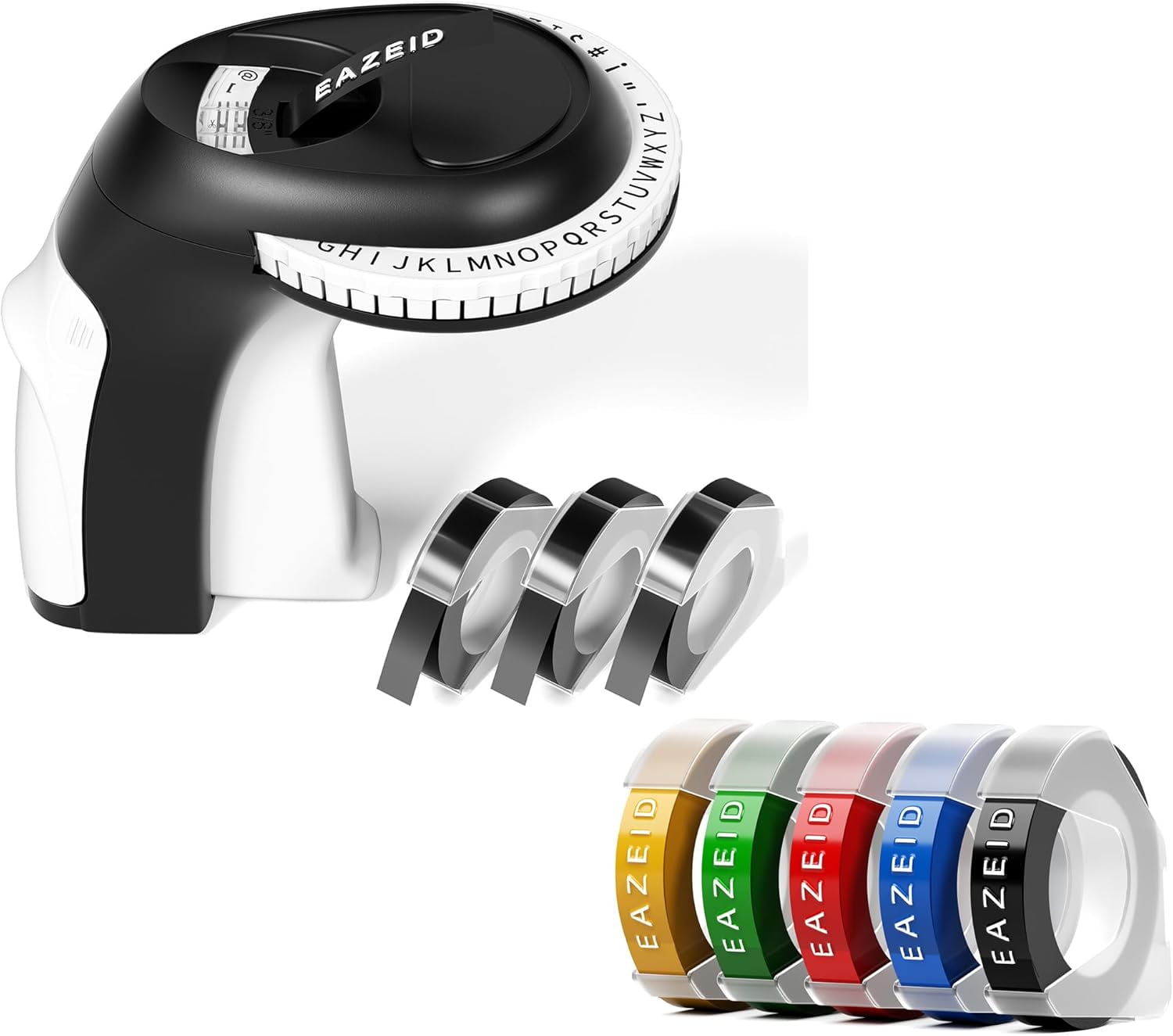 Bybiment Embossing Label Maker with 8PK Tapes Color, Embossed Label ...