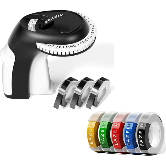 Bybiment Embossing Label Maker with 8PK Tapes Color, Embossed Label ...