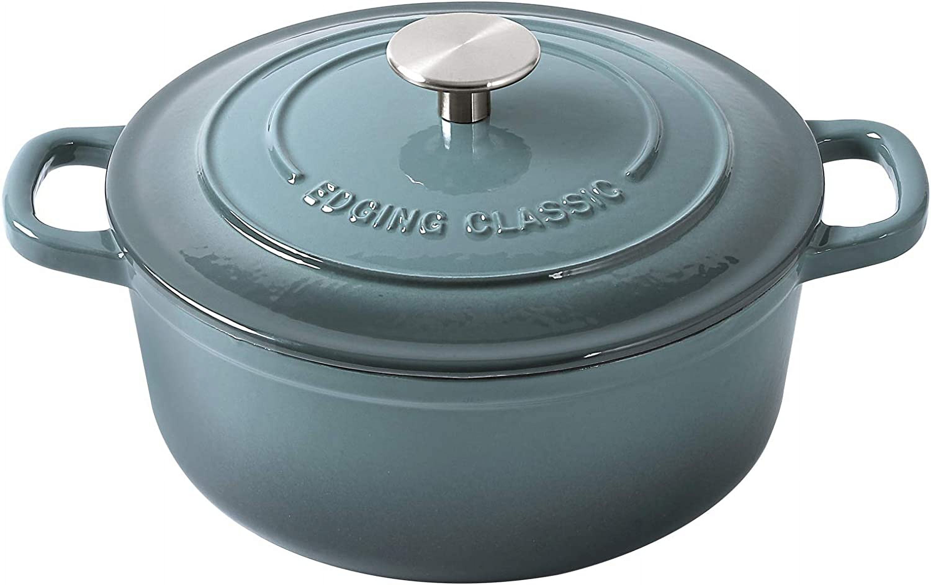 Bybiment Enameled Cast Iron Round Dutch Oven with Lid Dual Handle Pot ...