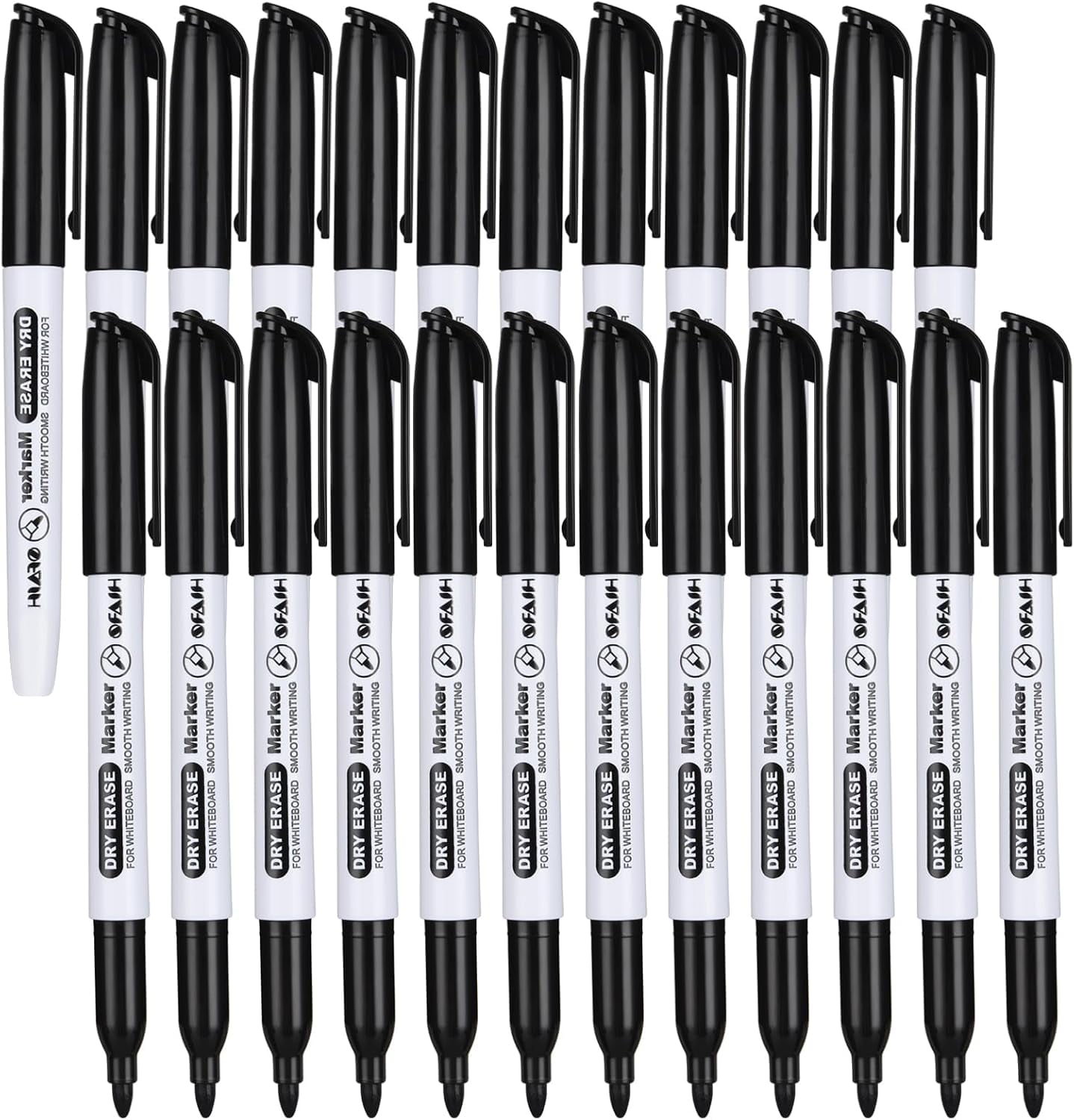 Bybiment Fine Tip Markers 24 Pack Whiteboard Erasable Markers Bulk ...