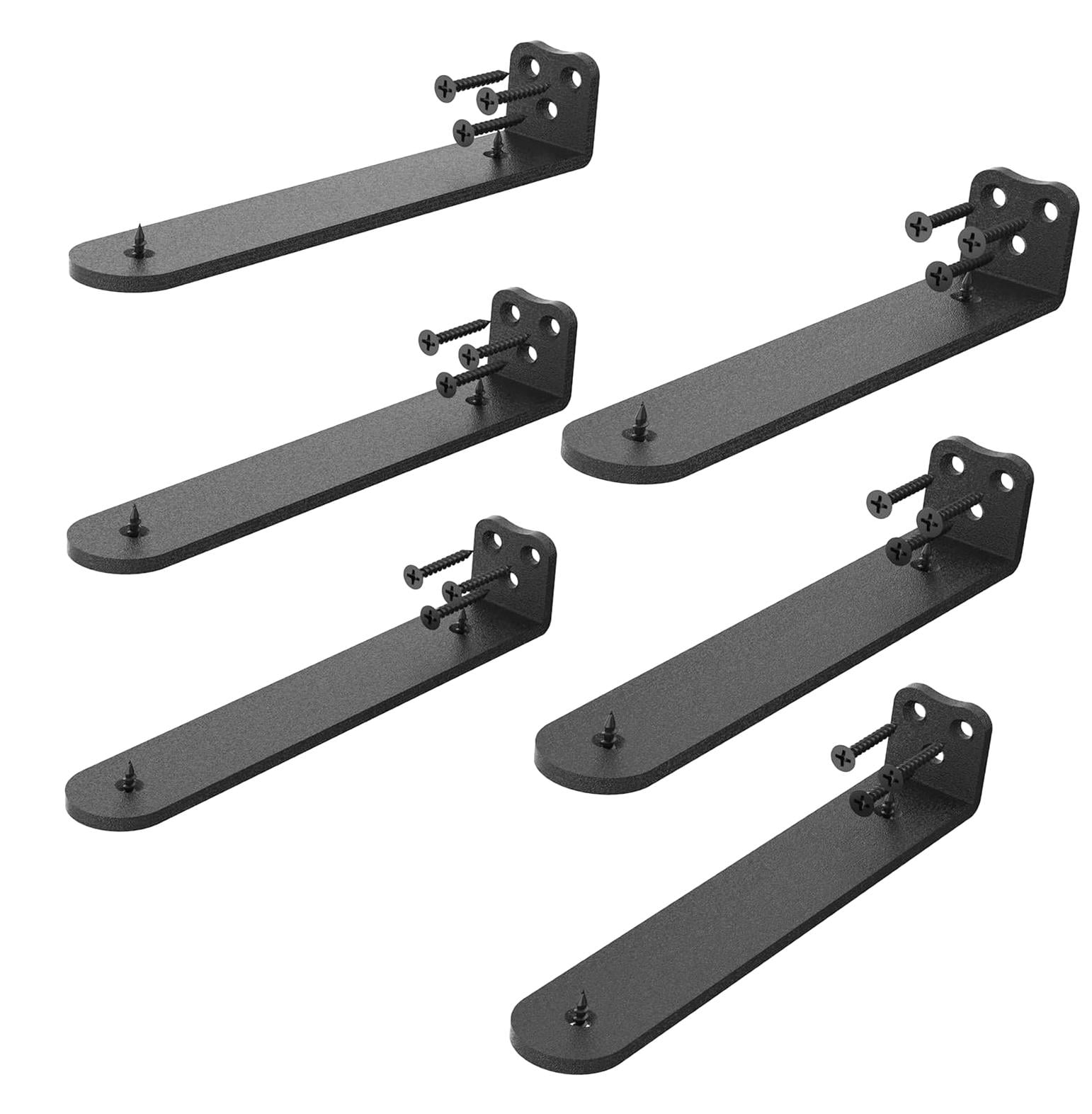 Bybiment Floating Brackets, 10 Inch 6-Pack, 1/5 Inch Thick, L-Shaped ...