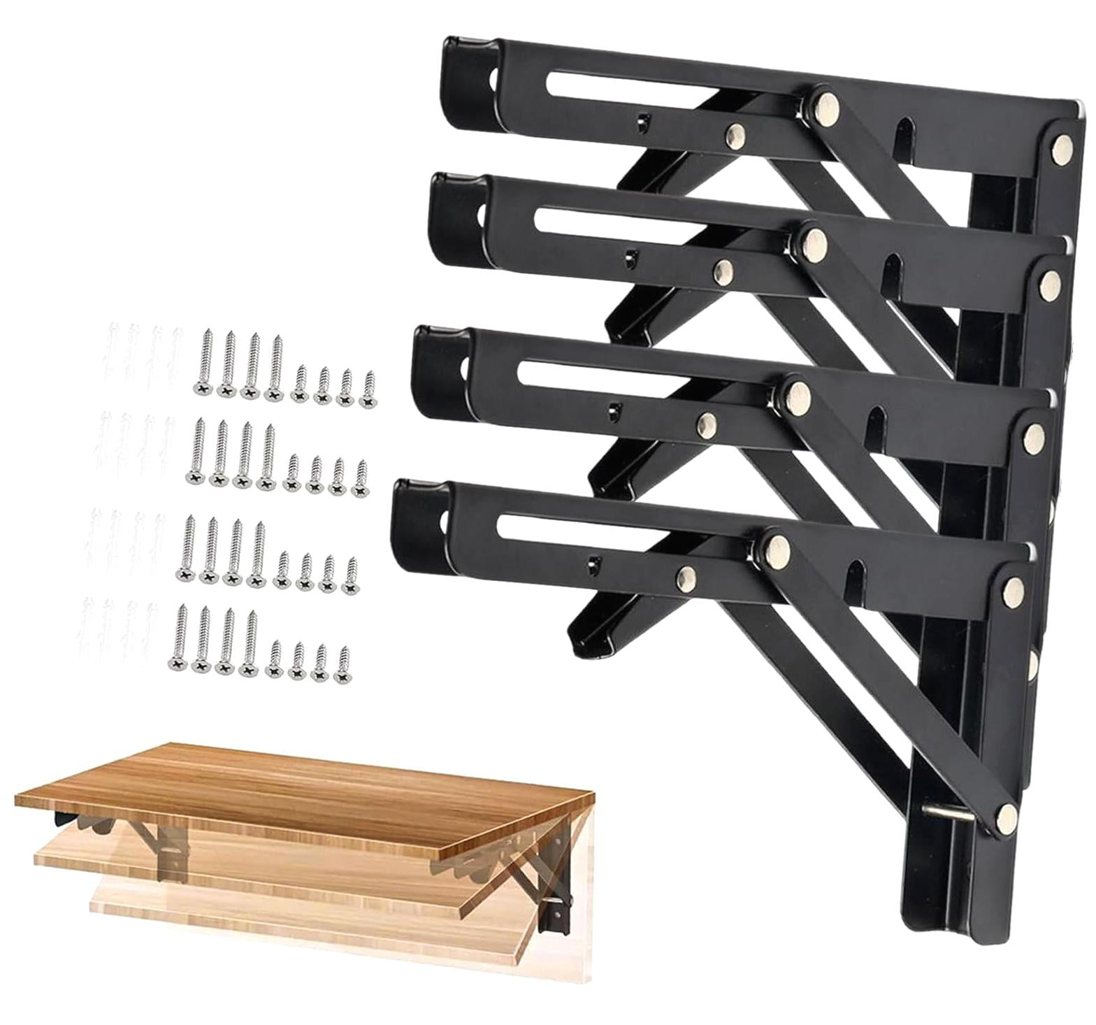 Bybiment Folding, 4 Pieces Collapsible, DIY Wall Mounted Folding Table ...