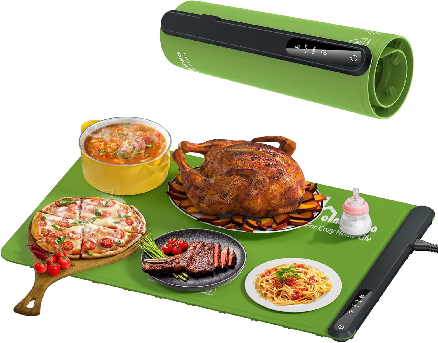 Bybiment Food for Buffet Parties, Heating Tray with 2 Temperature ...