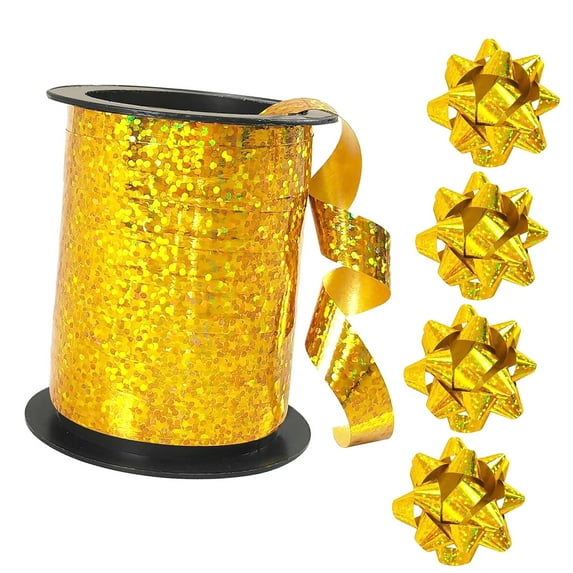 Bybiment Glitter Curling Set, 4 Pieces of 2-Inch Bows and 3/8-Inch by ...