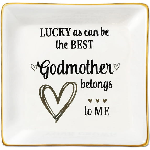 Bybiment Godmother Birthday Thanksgiving Day Christmas Ceramic Trinket ...