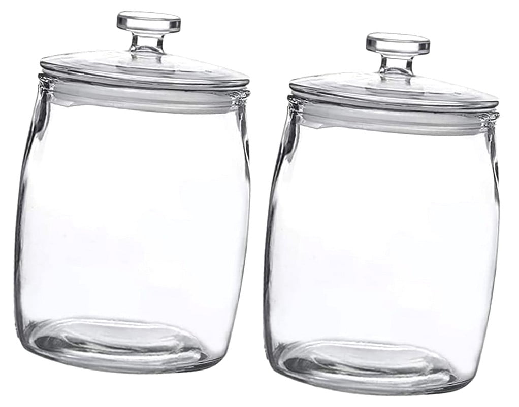 Bybiment Half Gallon Jars with Lid, Mouth Cookie Jars Set of 2 ...