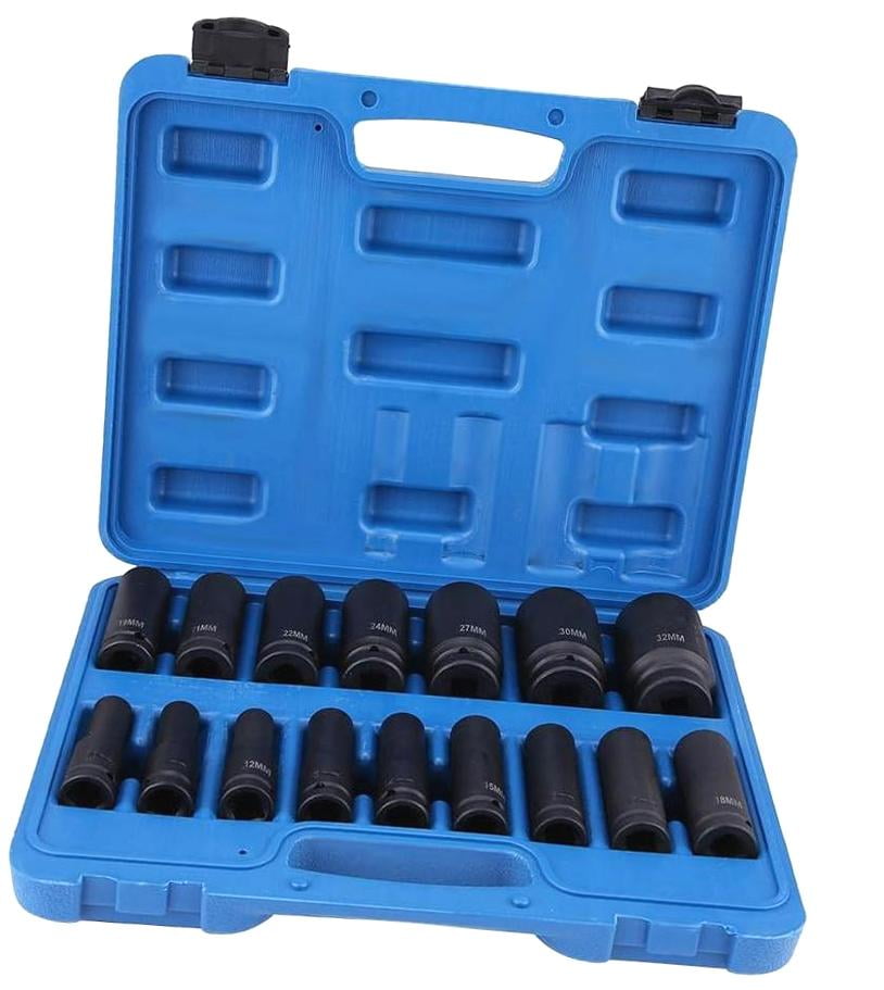 Bybiment Hex Socket Collection, Metric Wrench Set, 16-Piece 1/2 Inch ...