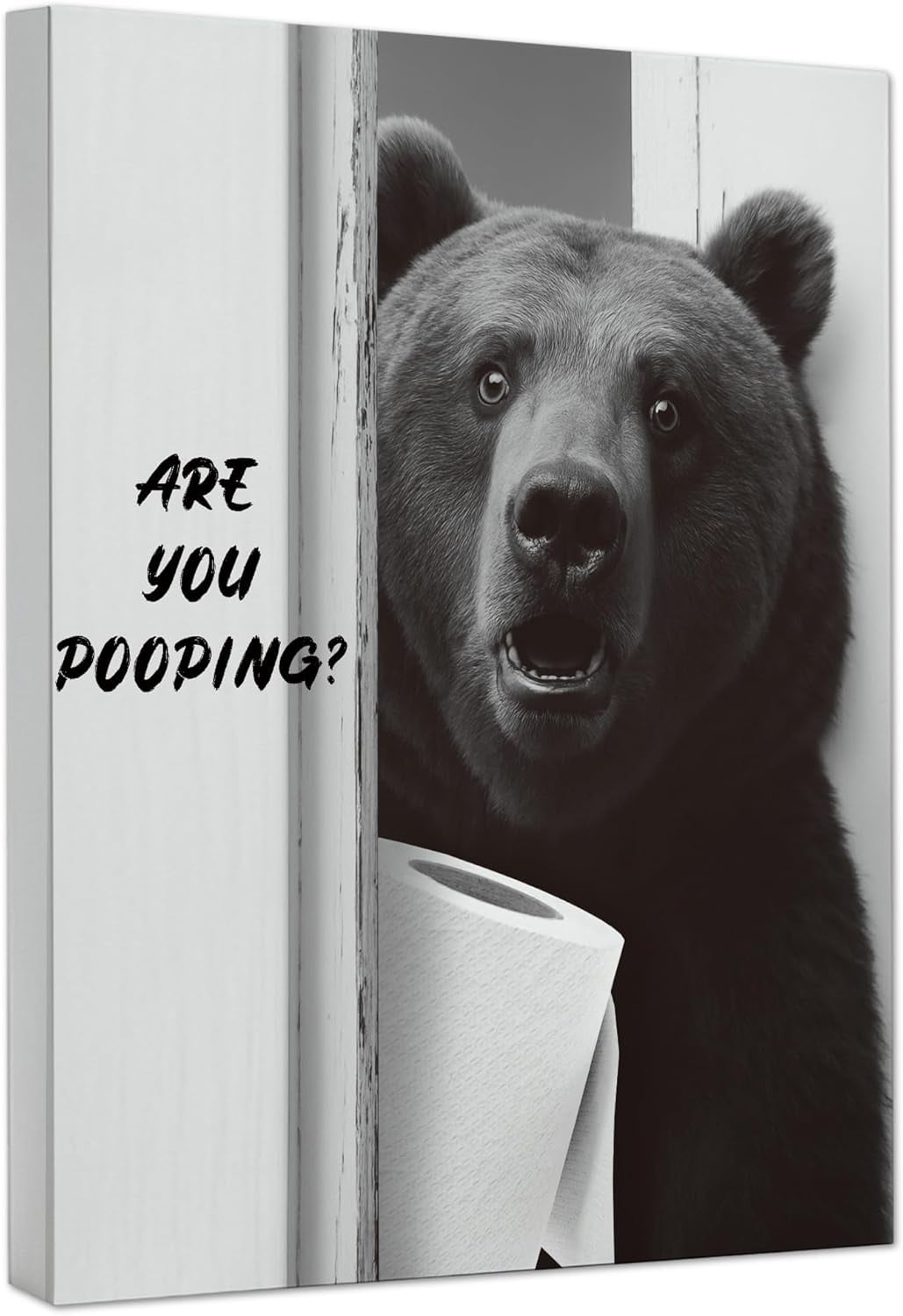 Bybiment Humorous Bathroom Canvas , Bathroom Decoration, and White Wall ...