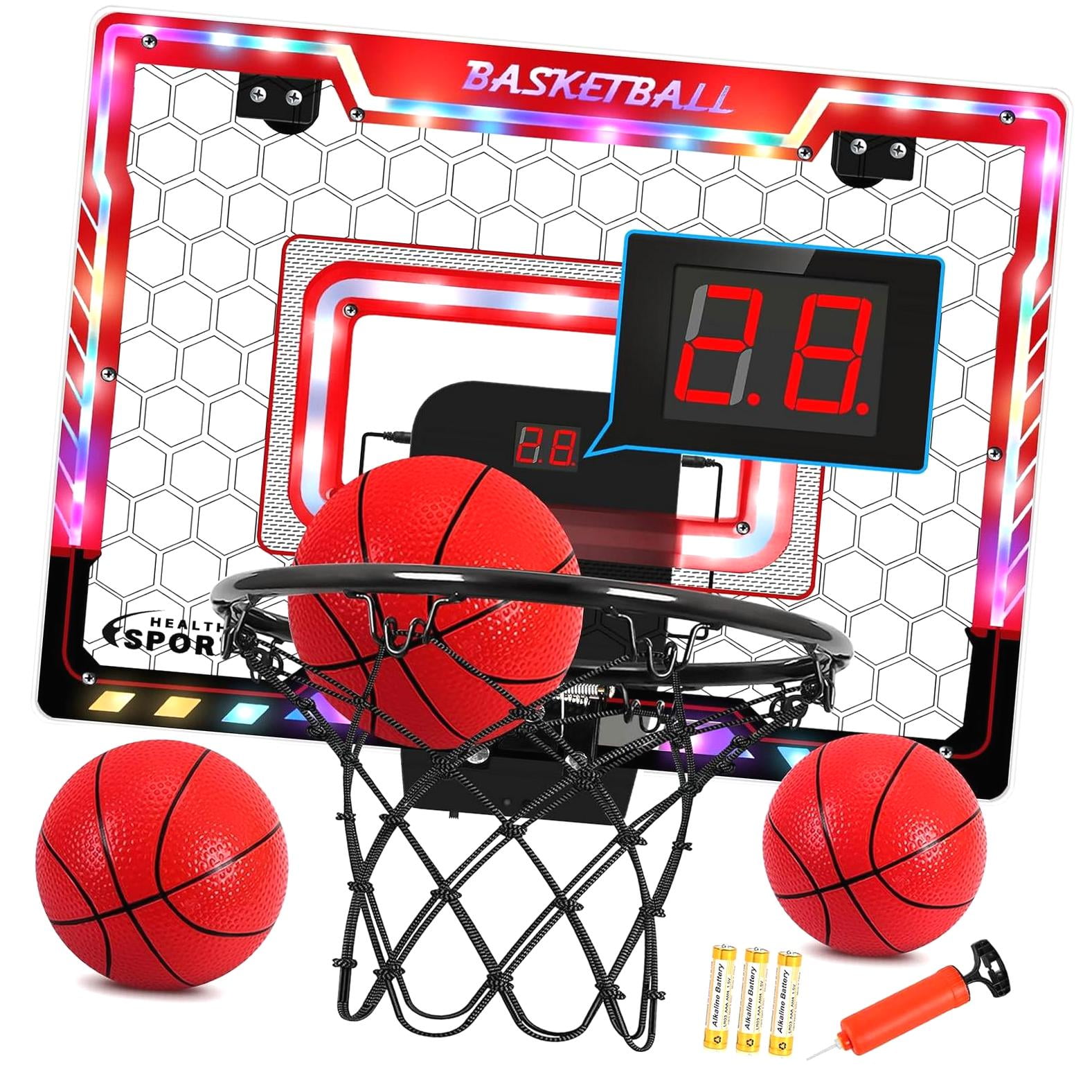Bybiment Indoor Basketball Hoop for , Portable Mini Hoop with lectronic ...