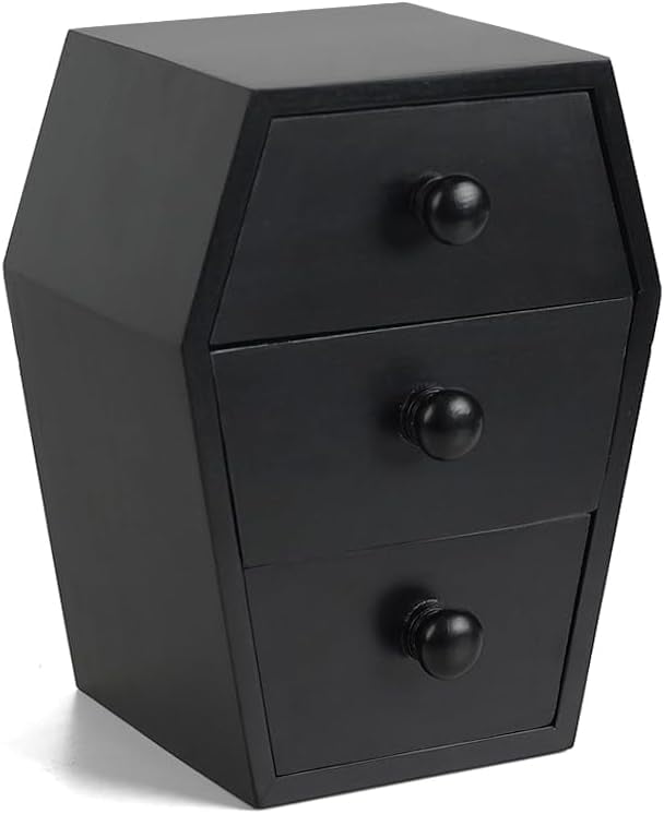 Bybiment Jewelry Organizer Vanity Boxes 3-Drawer Spooky Dark Aesthetic ...
