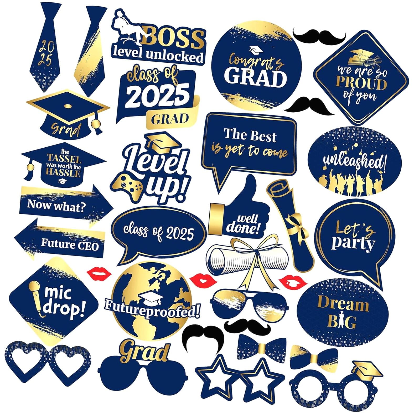 Bybiment Kindergarten Graduation Photo Props - 30 Pack | 2025 ...