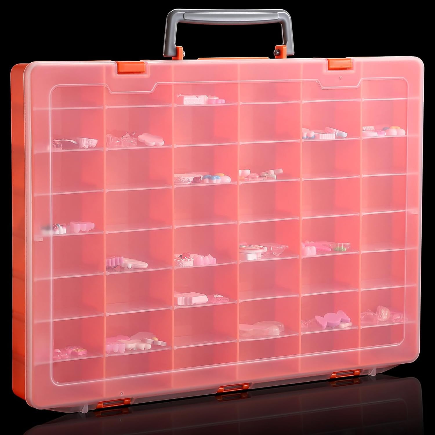 Bybiment Large 48 Grids Plastic Organizer Box with Dividers, Craft ...