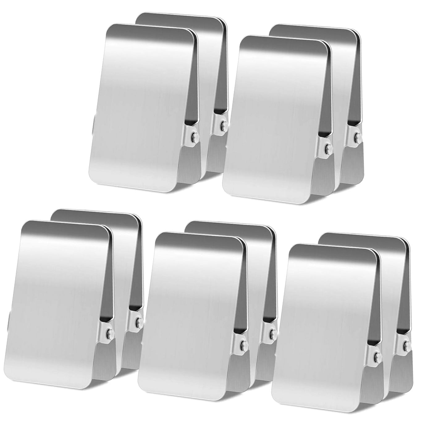 Bybiment Large Chip Bag Clips with Flexible Rubber, All-Purpose Steel ...
