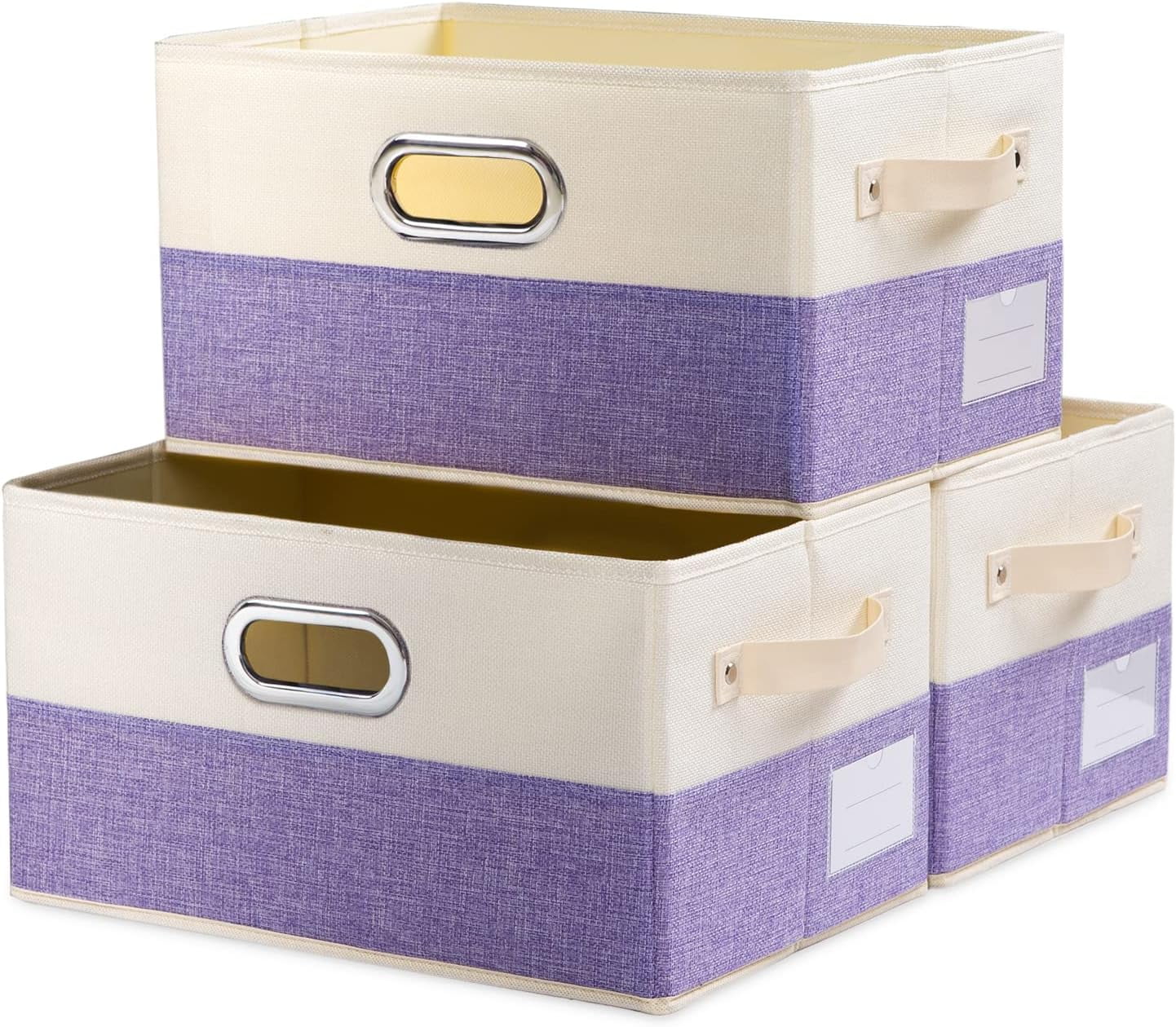 Bybiment Large Foldable Storage Bins for Closet [3-pack] Storage ...