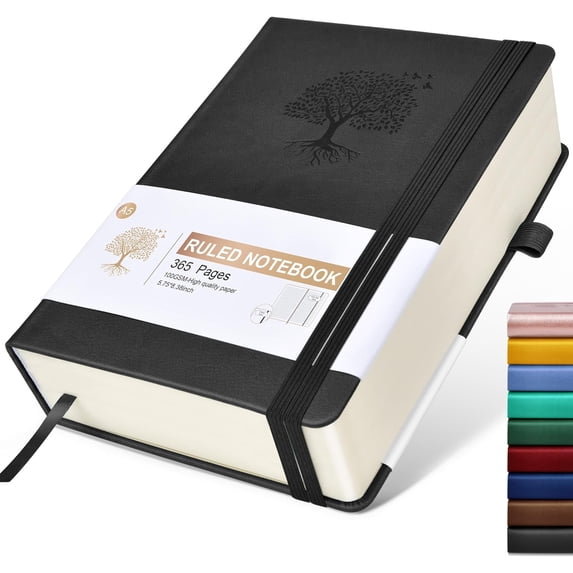 Bybiment Lined Journal Notebook -365 Pages A5 Thick Journals for ...