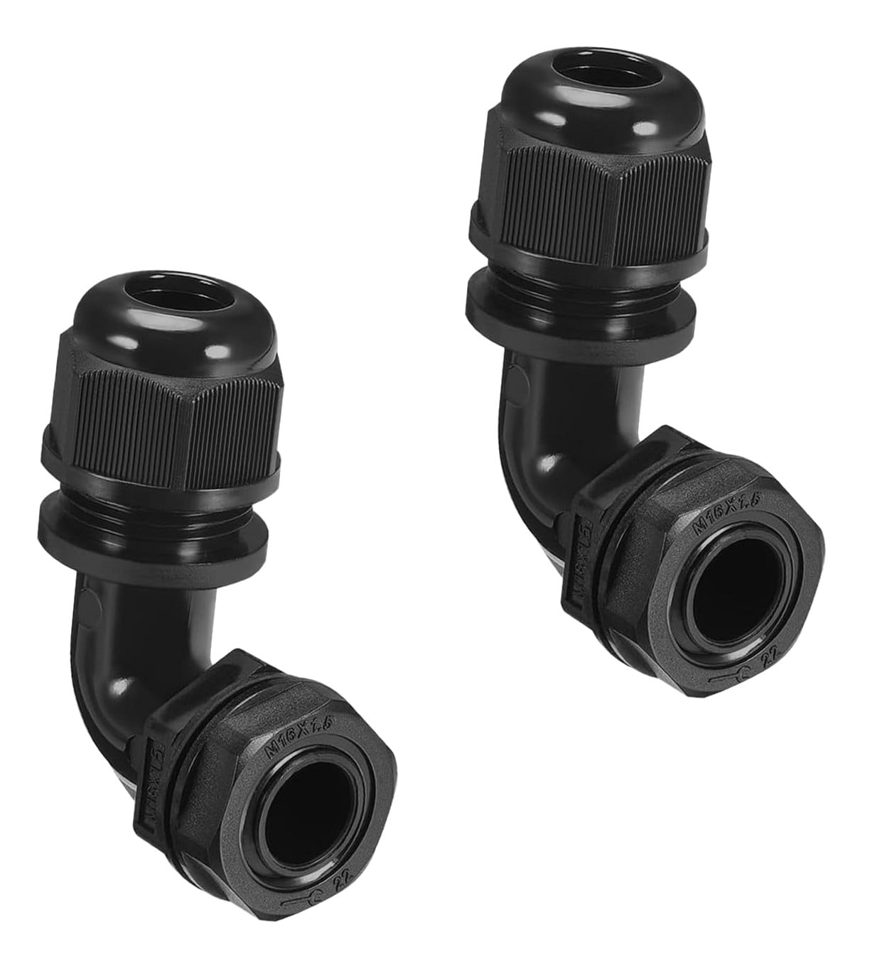 Bybiment M16 Cable Gland, 90-Degree 6-10mm Strain , Cord Connectors ...