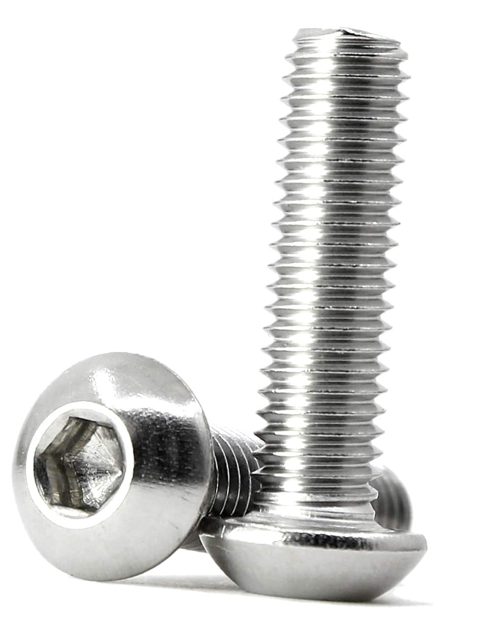 Bybiment M6-1.0 70mm Button Screws Metric, Passivated 18-8 Steel, Hex ...