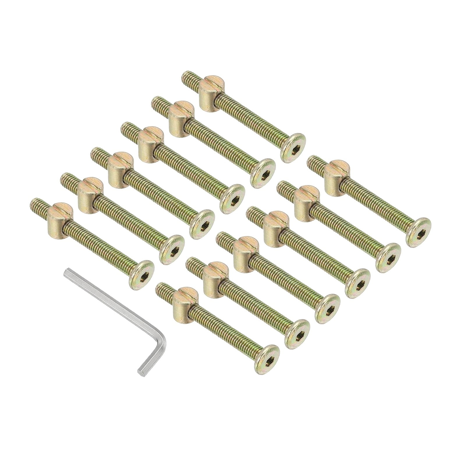 Bybiment M6 55mm Bunk Bed Bolts, 12-Piece Hex Drive Cap Barrel Screws ...