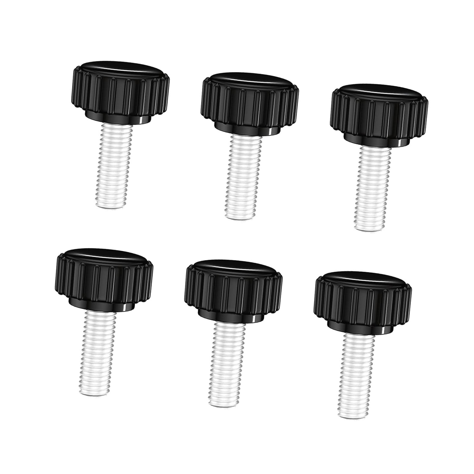 Bybiment M8 20mm Threaded Knurled Thumb Screws, Round Plastic Clamping ...
