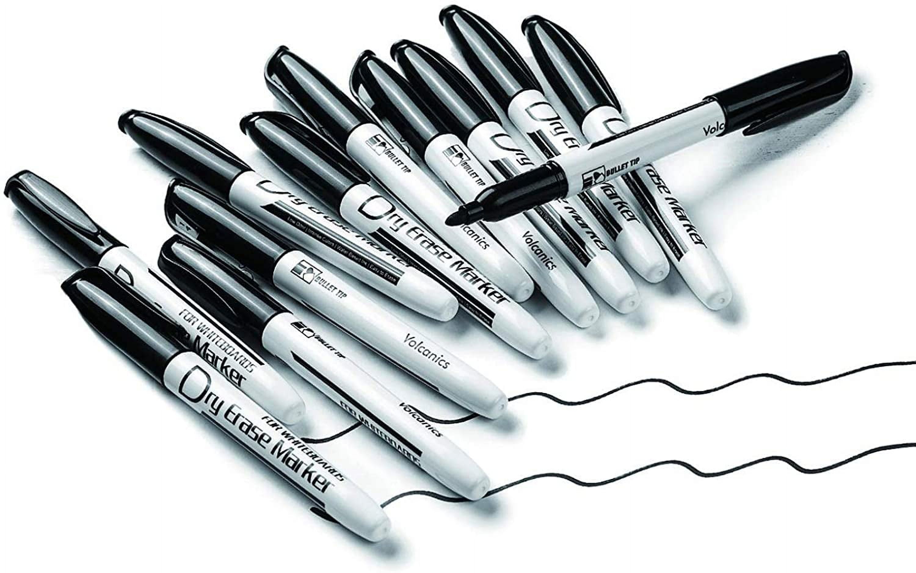 Bybiment Markers Low Odor Fine Whiteboard Markers Thin Box of 12 ...