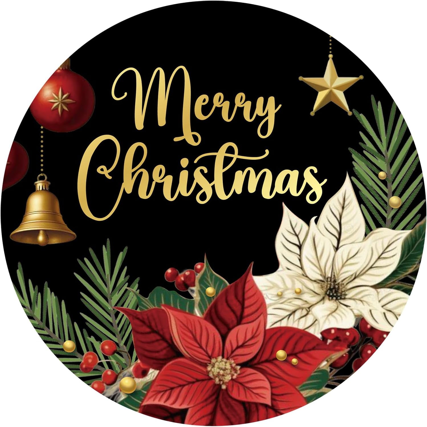 Bybiment Merry Christmas Stickers 2 Inch Holiday Stickers 120Pcs Large ...