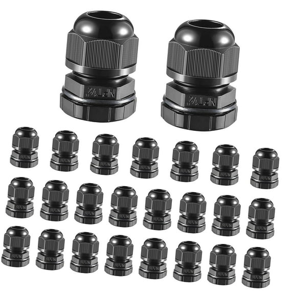 Bybiment PCS 1/2"(6-12.5mm) NPT Nylon Cable Gland Joints with Gaskets ...