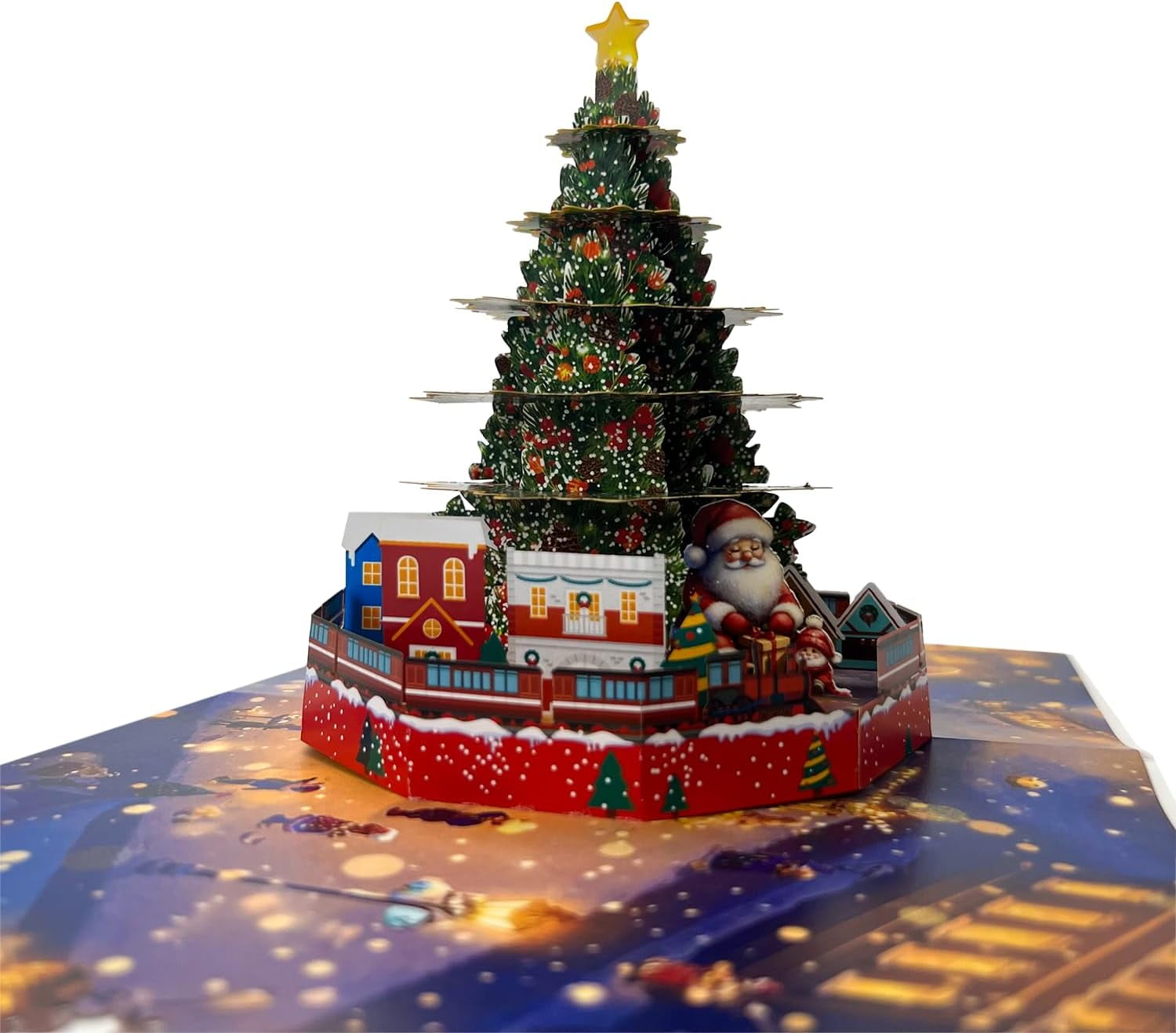 Bybiment POPUP Christmas Card with Christmas Tree Design, Xmas Card ...