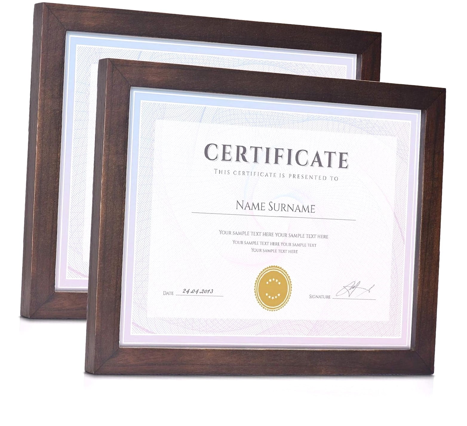Bybiment Picture 8.5x11 Certificate Diploma Frame with Stand Wood ...