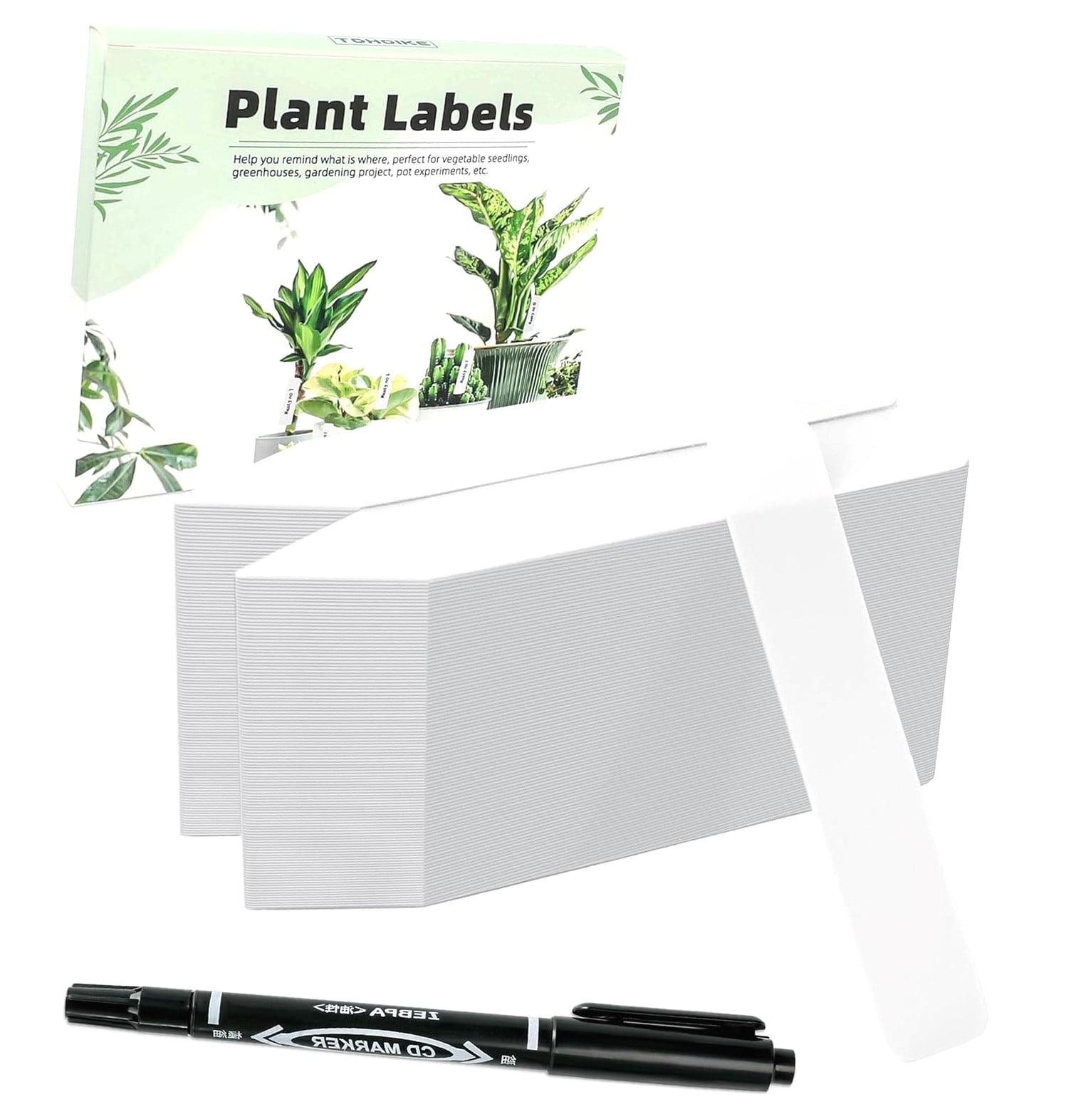 Bybiment Plant Labels 4 Inch 200Pcs Plastic Plant Name Tags for ...