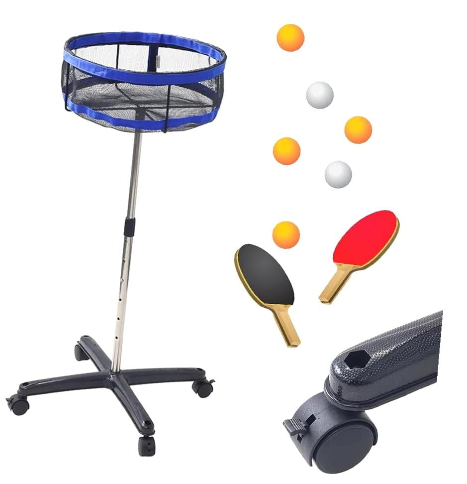 Bybiment Pong Holder, Adjustable Table Tennis Stand on Wheels, 28"-38 ...