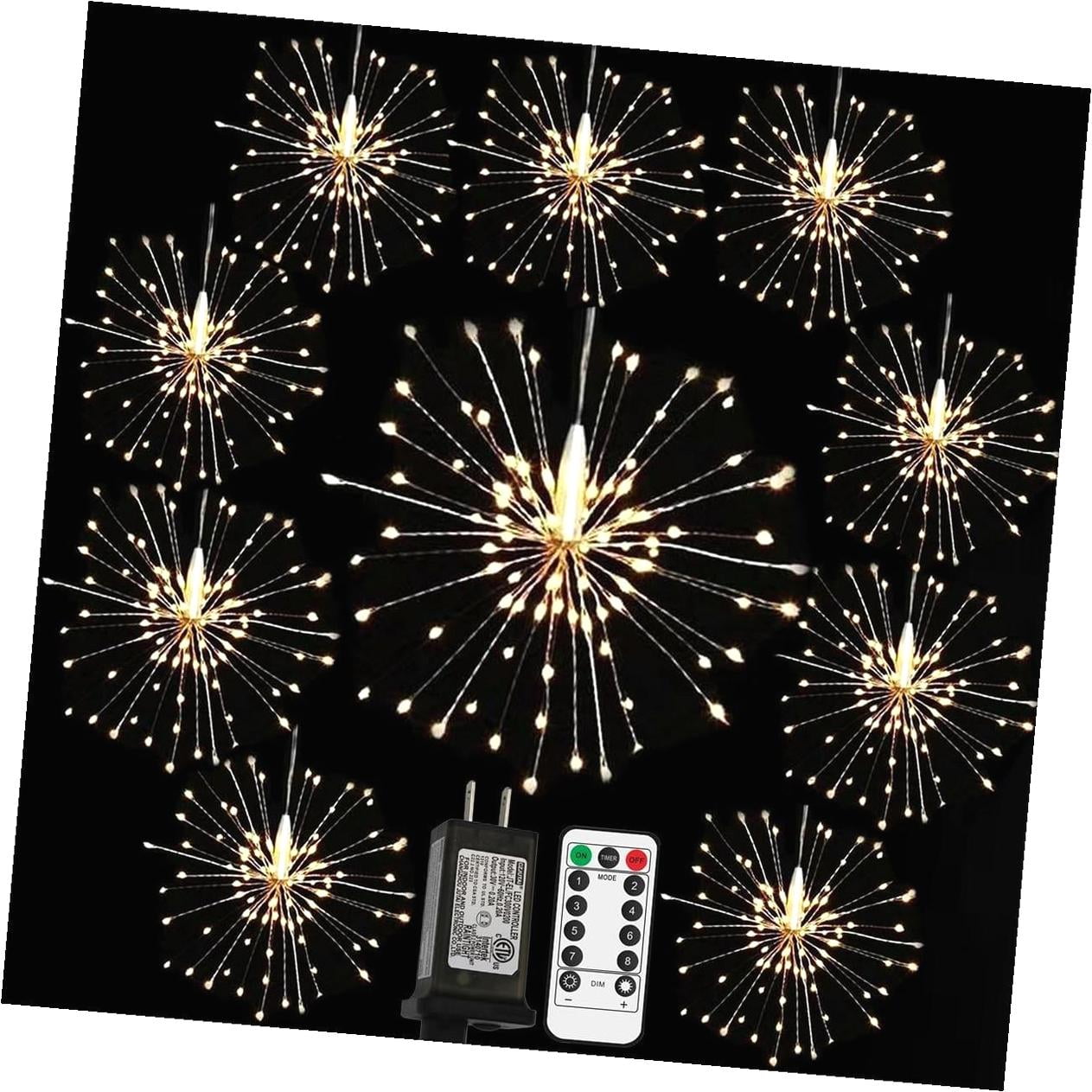 Bybiment Remote Firework Lights Copper Wire, 10 Connection Total 1000 ...