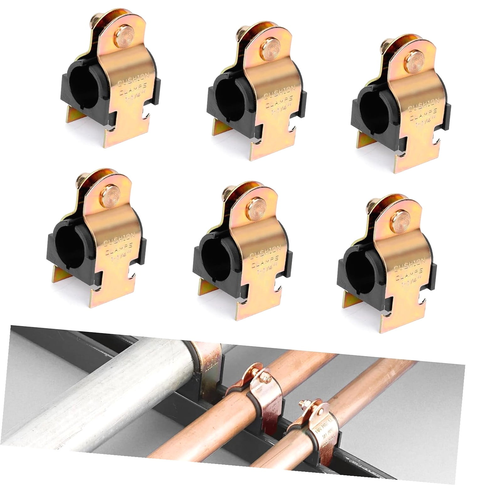 Bybiment Rubber Strut Clamp, 6 Pieces Temperature-Resistant Zinc-Plated ...