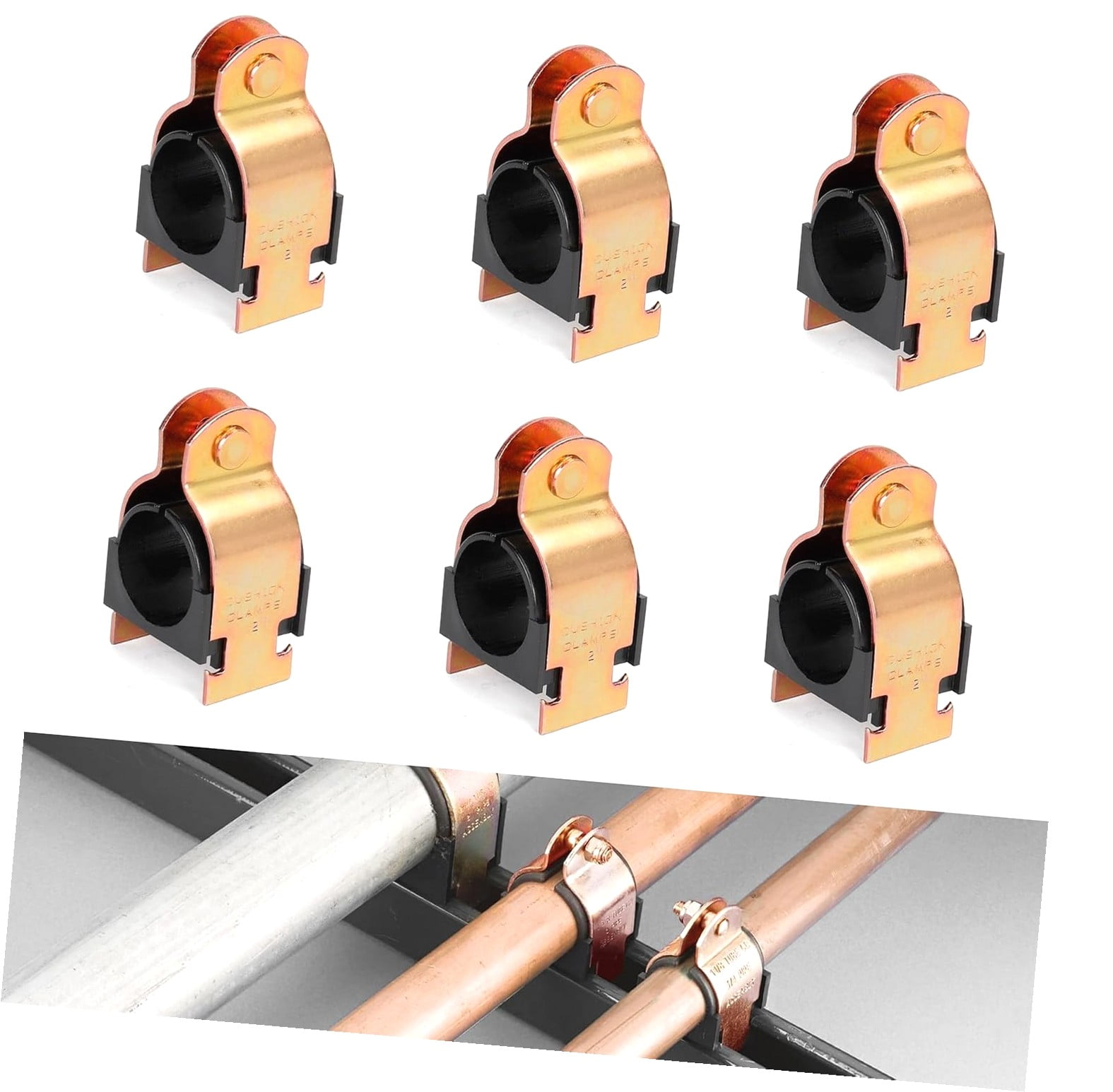 Bybiment Rubber Strut Clamp, 6 Pieces Temperature-Resistant Zinc-Plated ...