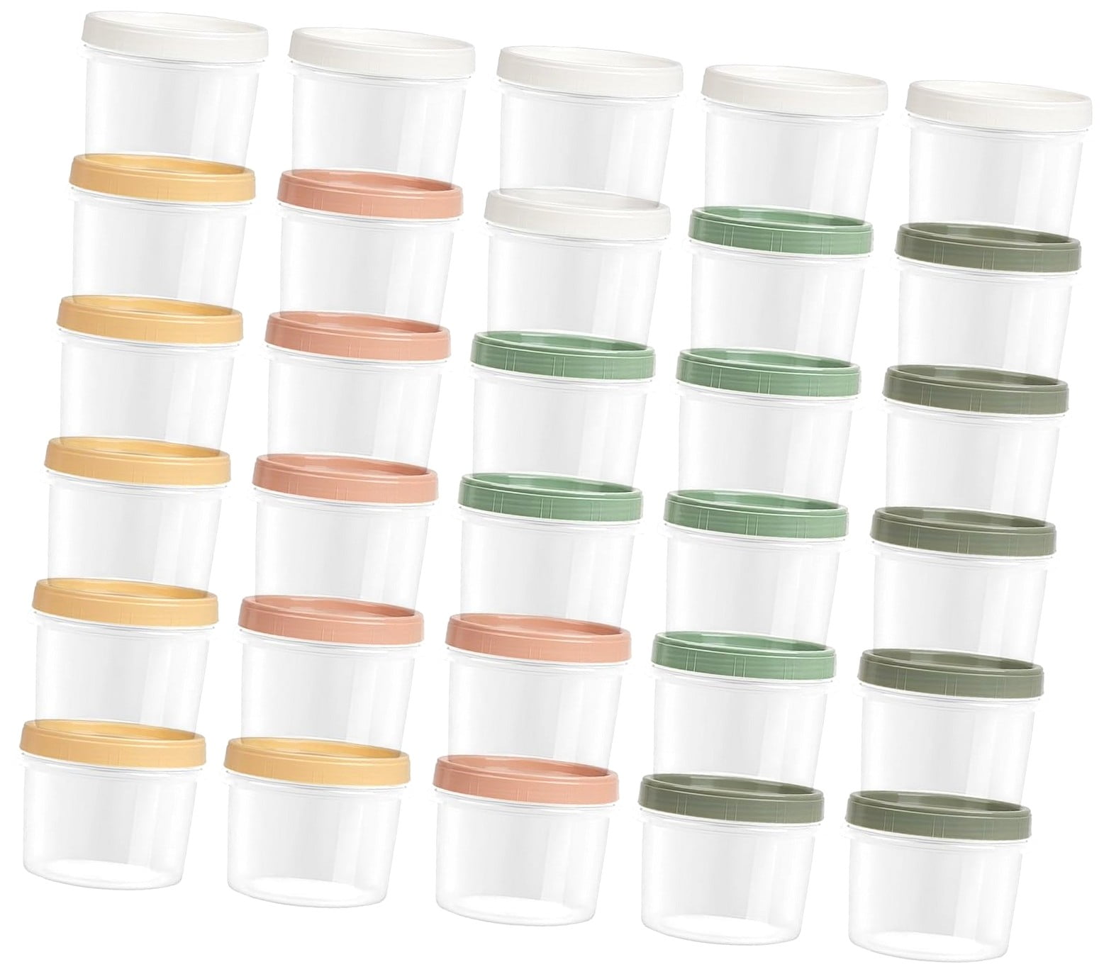 Bybiment Screw Top Food Containers 16 Oz, 20-Pack, 2-Cup Storage ...