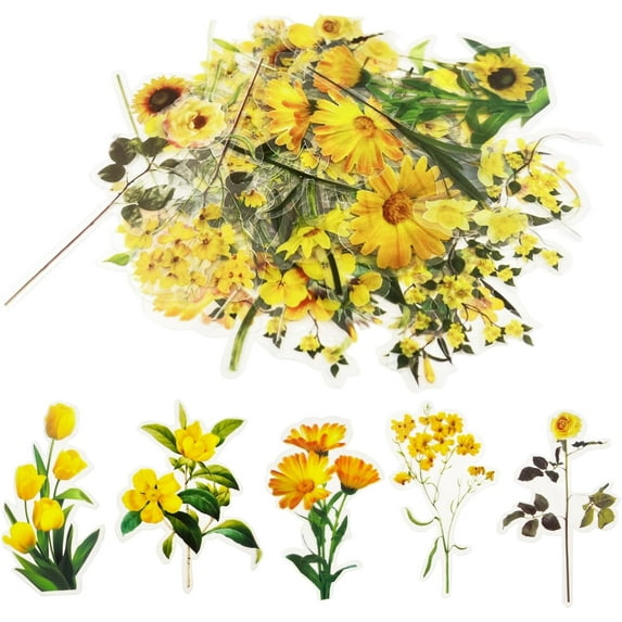 Bybiment Stickers for Scrapbooking Nature Plant Stickers Floral ...