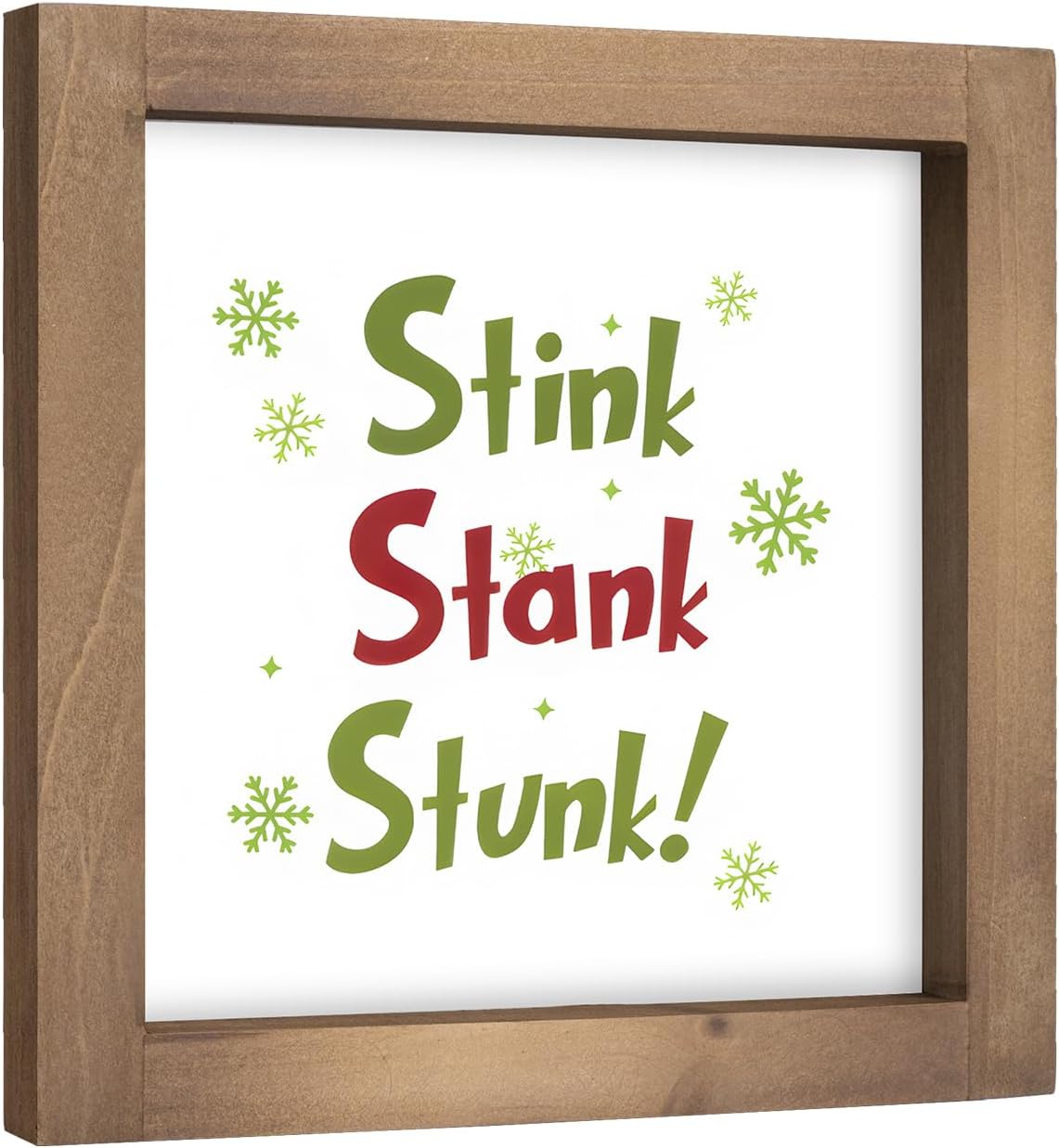 Bybiment Stink Stank Stunk Sign, 6 In Wooden Funny Christmas Bathroom ...
