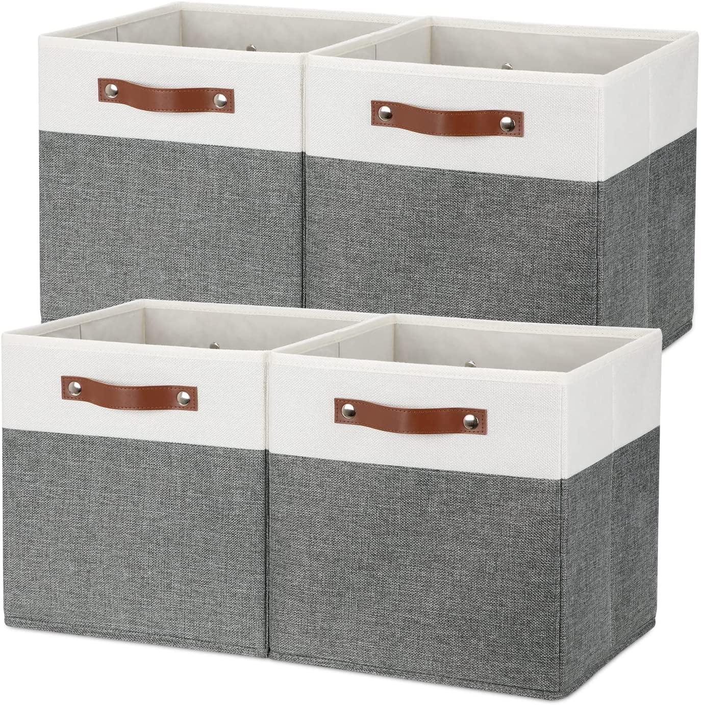 Bybiment Storage Cubes 12x12 Cube Storage Bins Foldable Storage Baskets ...