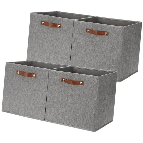 Bybiment Storage Cubes Bins Baskets for Shelves Set of 4 Baskets, 13 ...