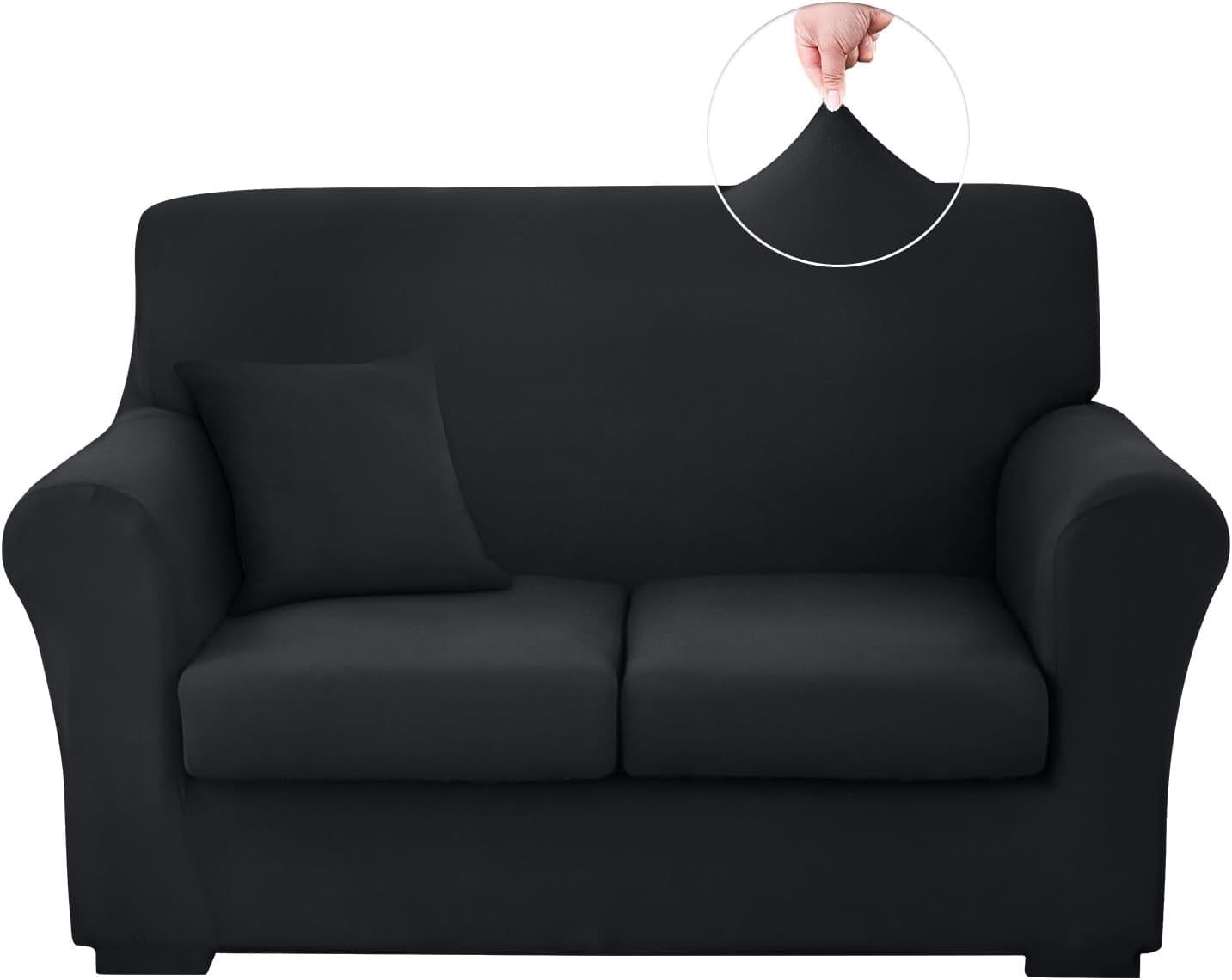 Bybiment Stretch Sofa Cover Couch Protectors, 4-Piece Loveseat ...