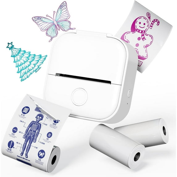 Bybiment T02 Printer, Thermal Sticker Print Pods, Bluetooth Printers ...