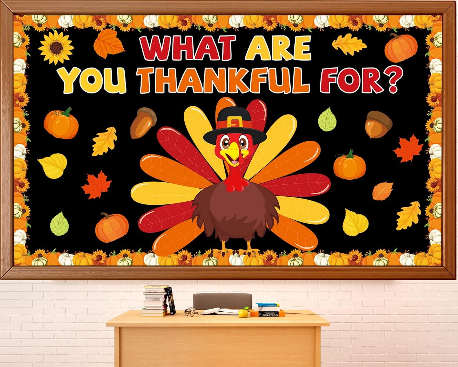 Bybiment Thanksgiving Turkey Classroom Bulletin Decorations Autumn Fall ...