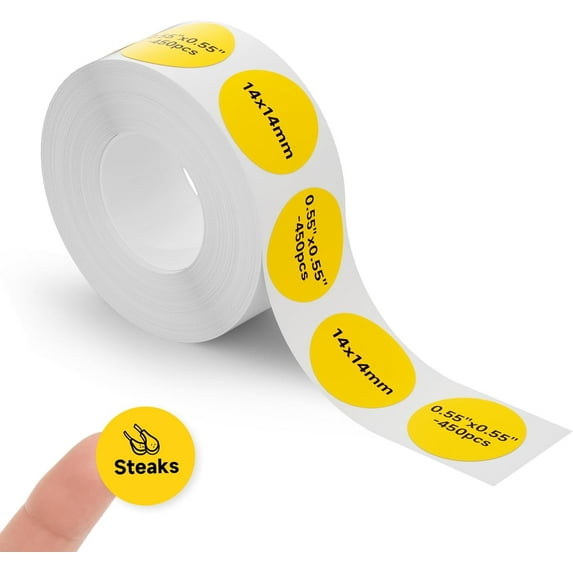 Bybiment Thermal Labels 1/2 Width Unencrypted Tape Refills Label ...