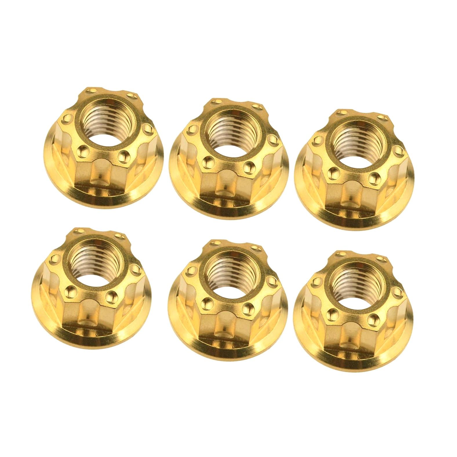 Bybiment Titanium Flange Bolt Nut Set for Bicycle Motorcycle Rear Axle ...