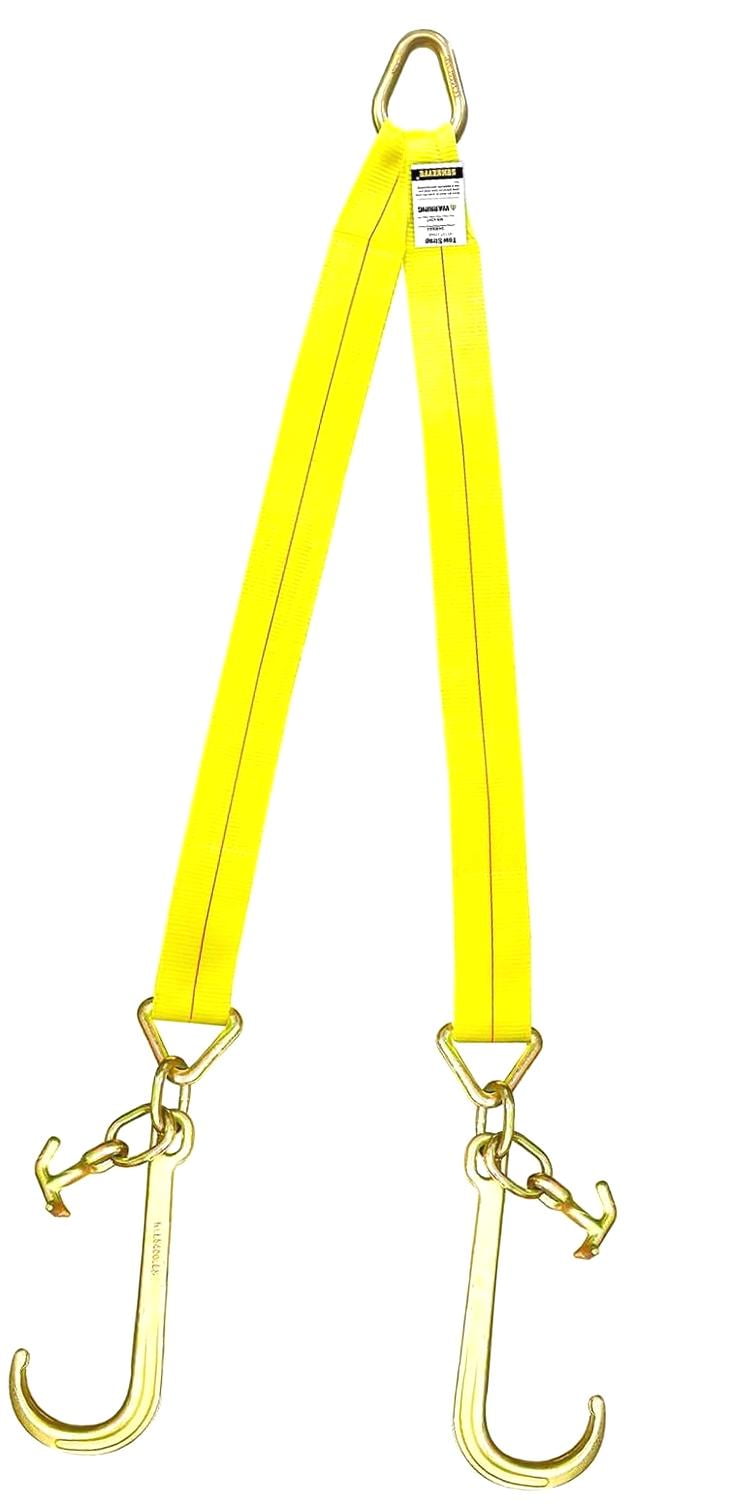 Bybiment Tow Straps V Bridle, 3" x 36" Recovery V-Strap featuring 15" J ...
