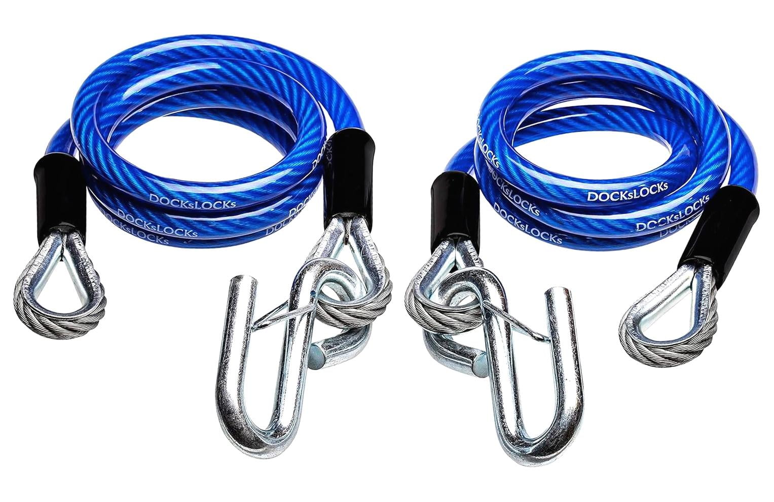 Bybiment Trailer Safety Towing Cables, Self Coiling Weatherproof Vinyl ...