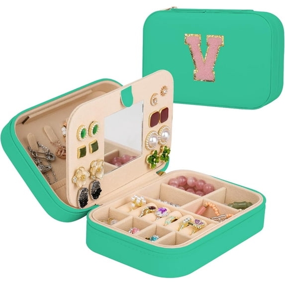 Bybiment Travel Jewelry Case, Jewelry Box with Mirror, Jewelry ...